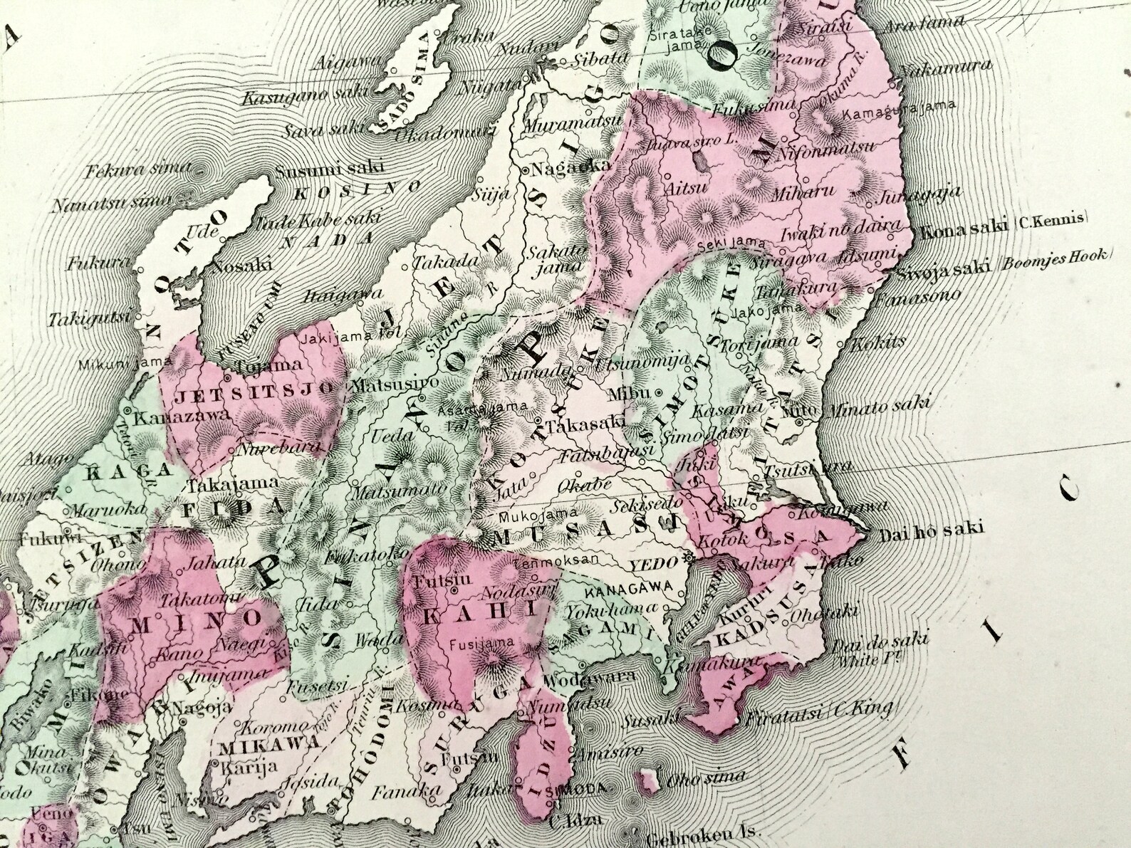 Antique 1866 Japan Map by Johnson and Ward – Tokyo, Yokohama, Osaka ...