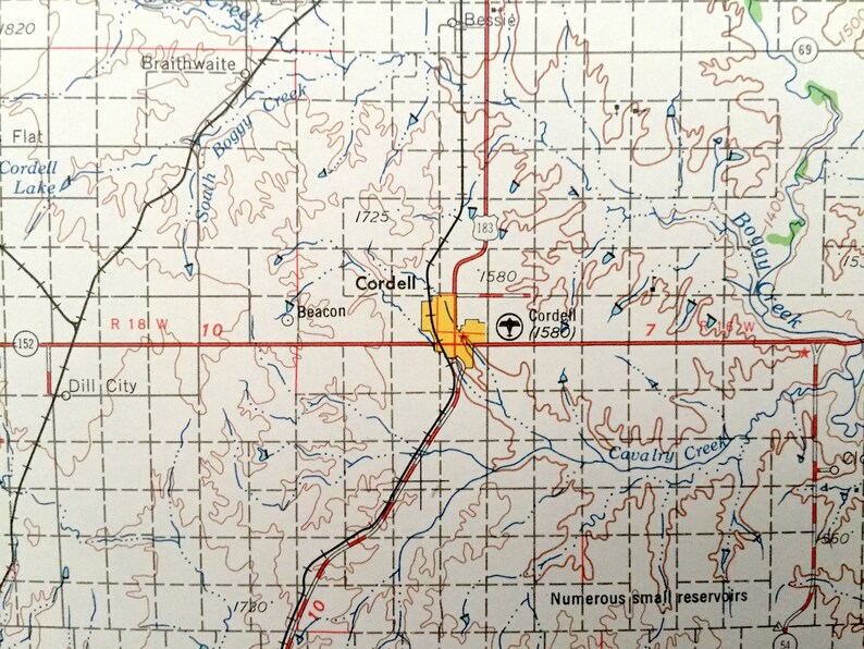 Antique Clinton Oklahoma 1955 US Geological Survey - Etsy