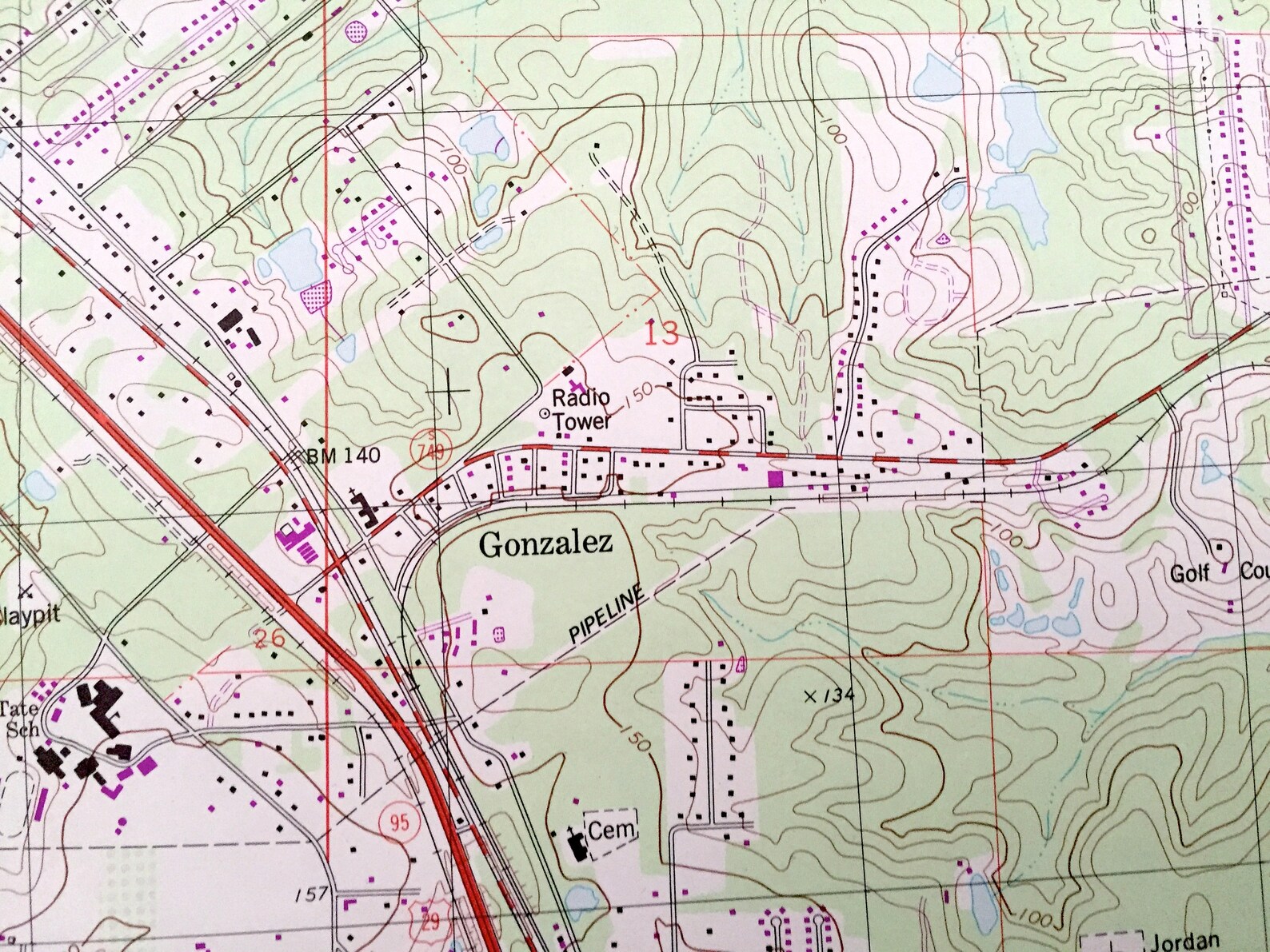 Antique Cantonment, Florida 1978 US Geological Survey Topographic Map ...