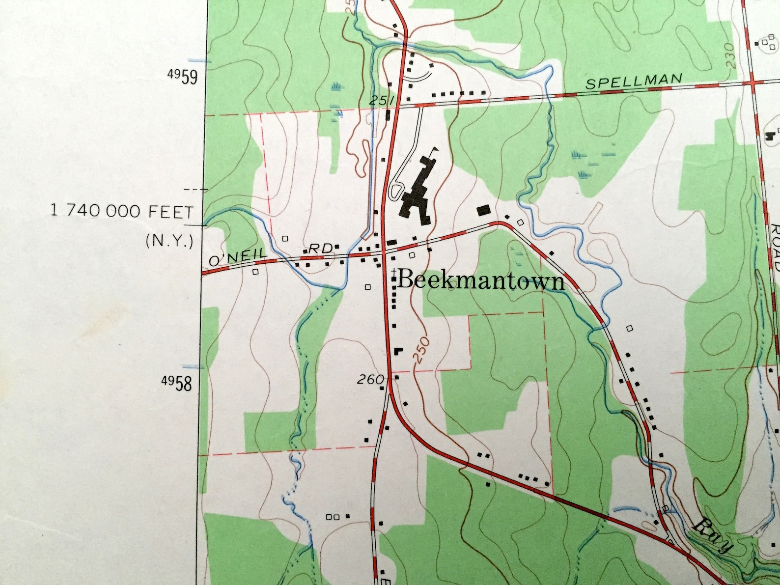 Antique Beekmantown, New York 1966 US Geological Survey Topographic Map ...
