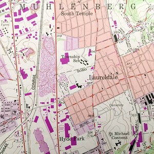 Antique Temple, Pennsylvania 1956 US Geological Survey Topographic Map ...