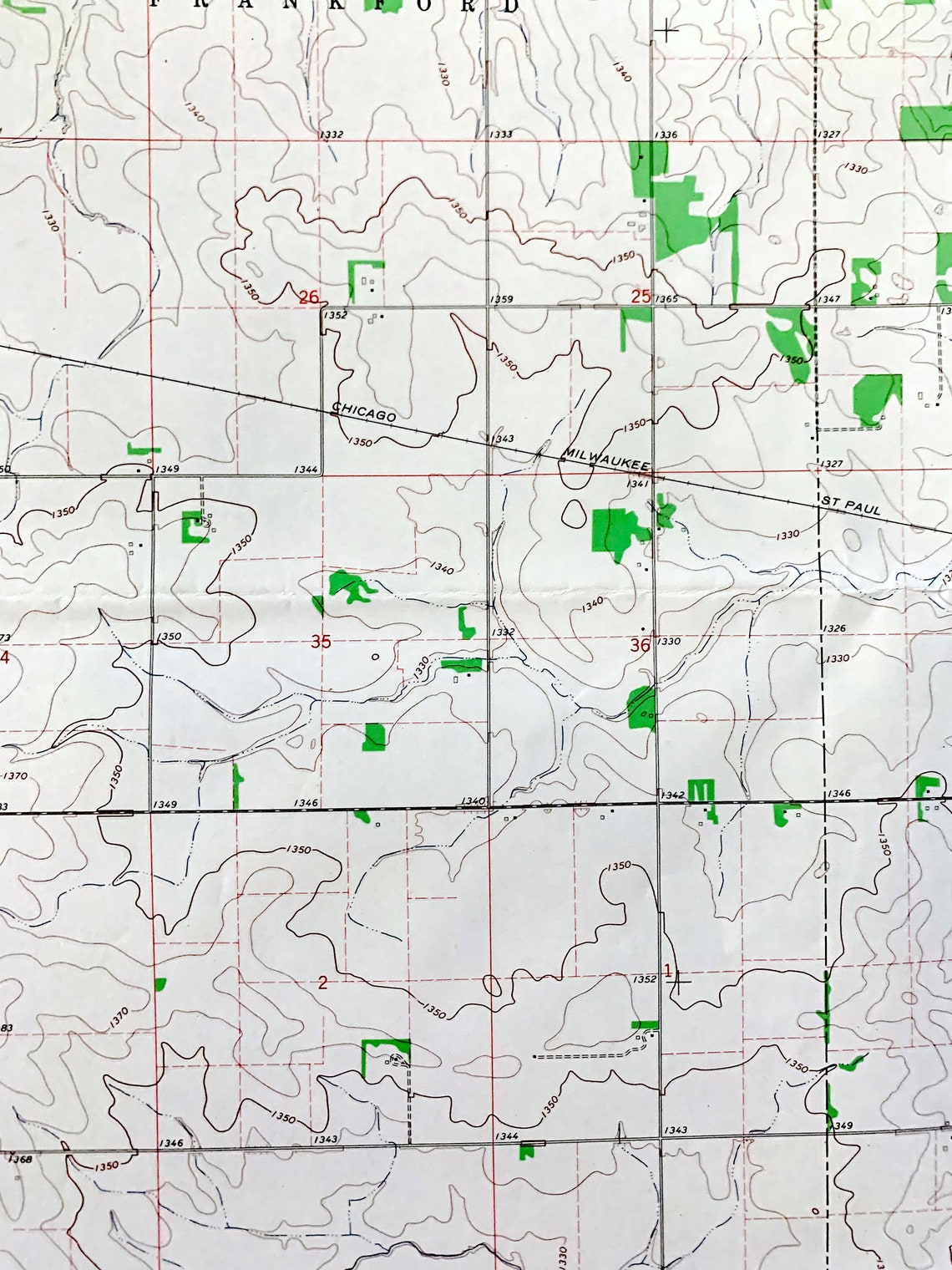 Antique Spring Valley, Minnesota 1965 US Geological Survey Topographic ...