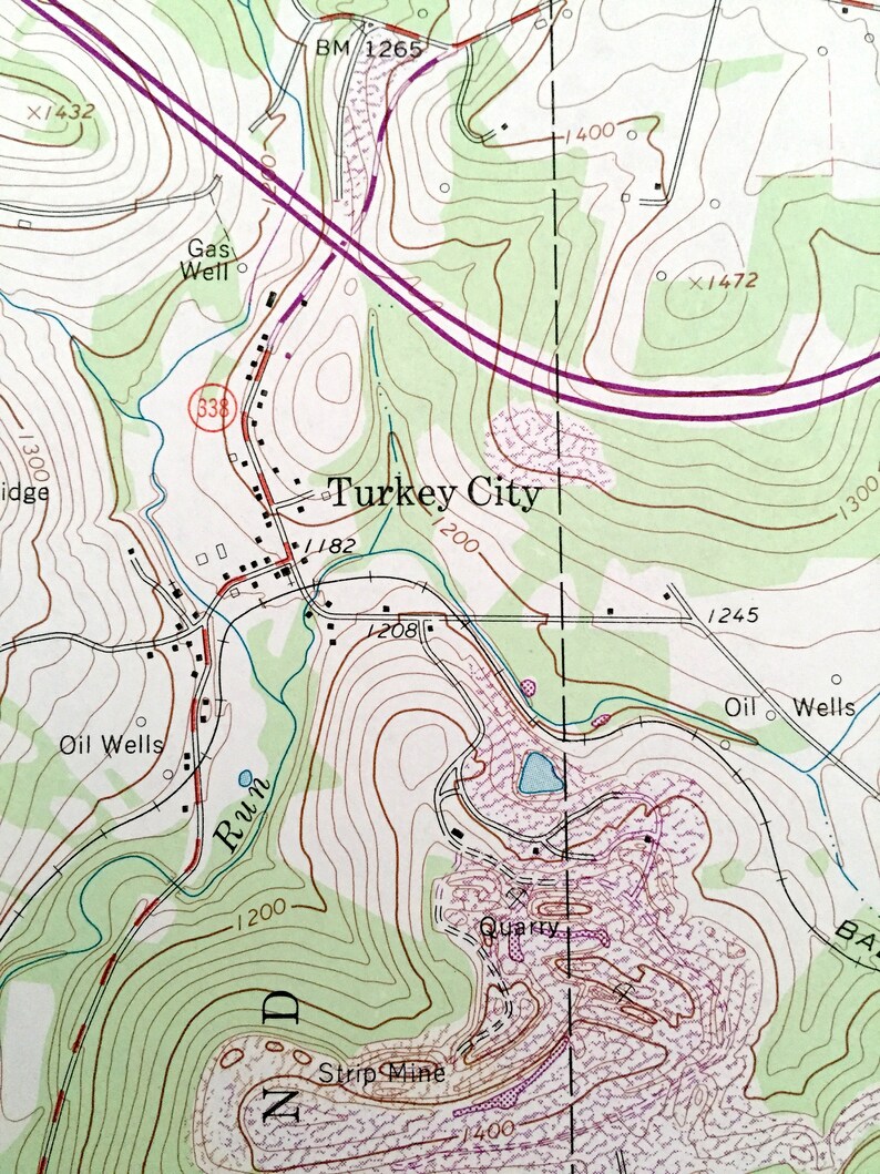 Antique Knox, Pennsylvania 1963 US Geological Survey Topographic Map ...