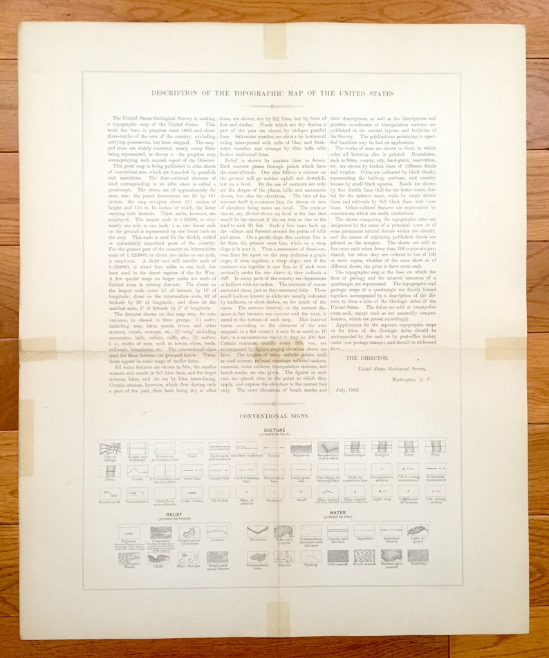 Antique Macksburg, Ohio 1905 US Geological Survey Topographic Map ...