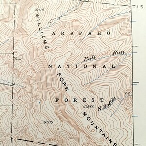 Antique Mt. Powell, Colorado 1933 US Geological Survey Topographic Map ...