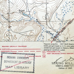 Antique Spring Hill, Alabama 1943 US Geological Survey Topographic Map ...