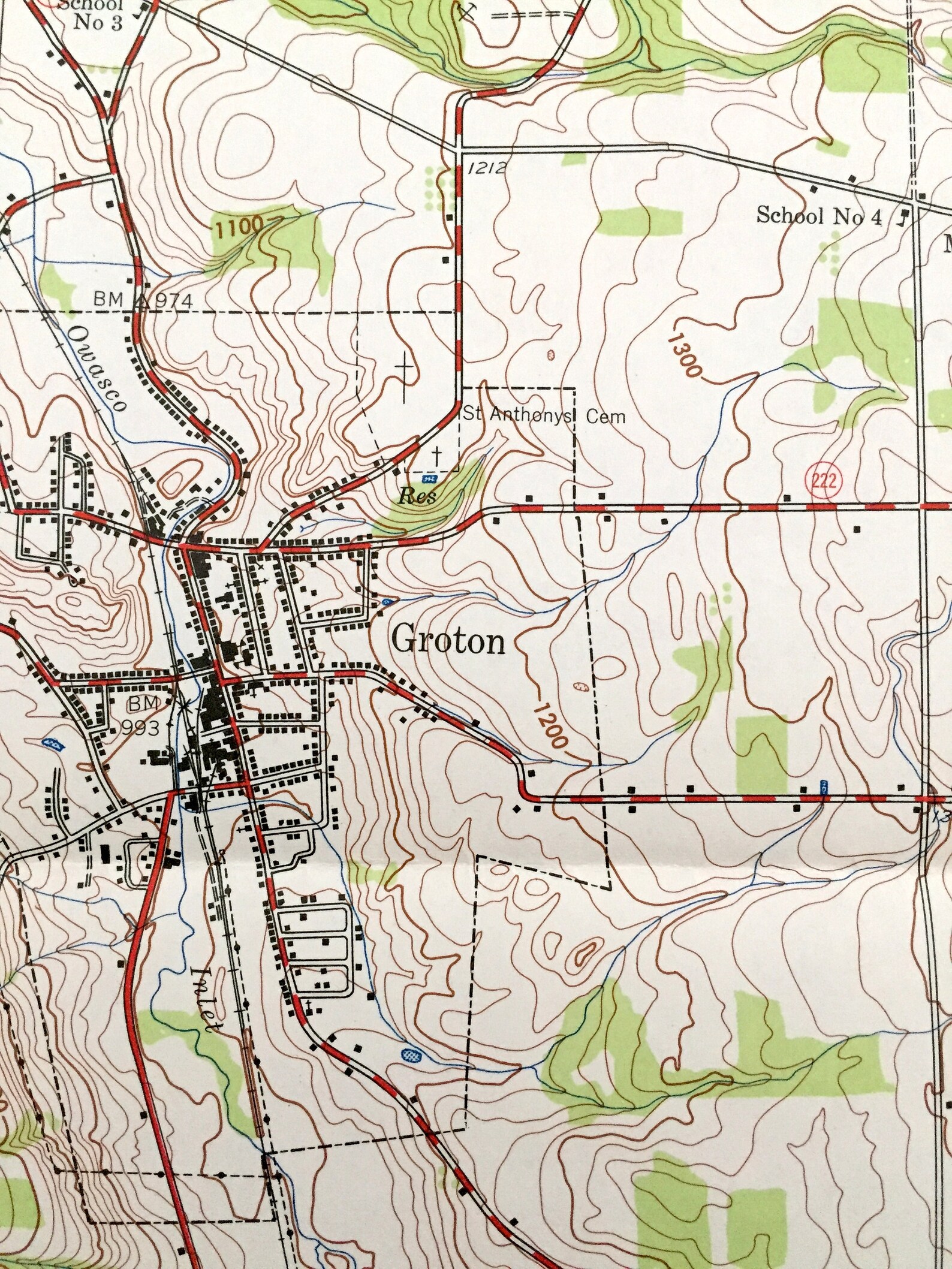 Antique Groton New York 1942 US Geological Survey Topographic - Etsy France