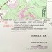 Antique Ramey, Pennsylvania 1945 US Geological Survey Topographic Map ...