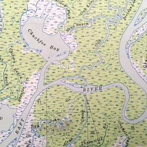 Antique Bay Minette, Alabama 1941 US Geological Survey Topographic Map ...