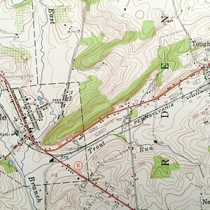 Antique West Grove, Pennsylvania 1953 US Geological Survey Topographic ...