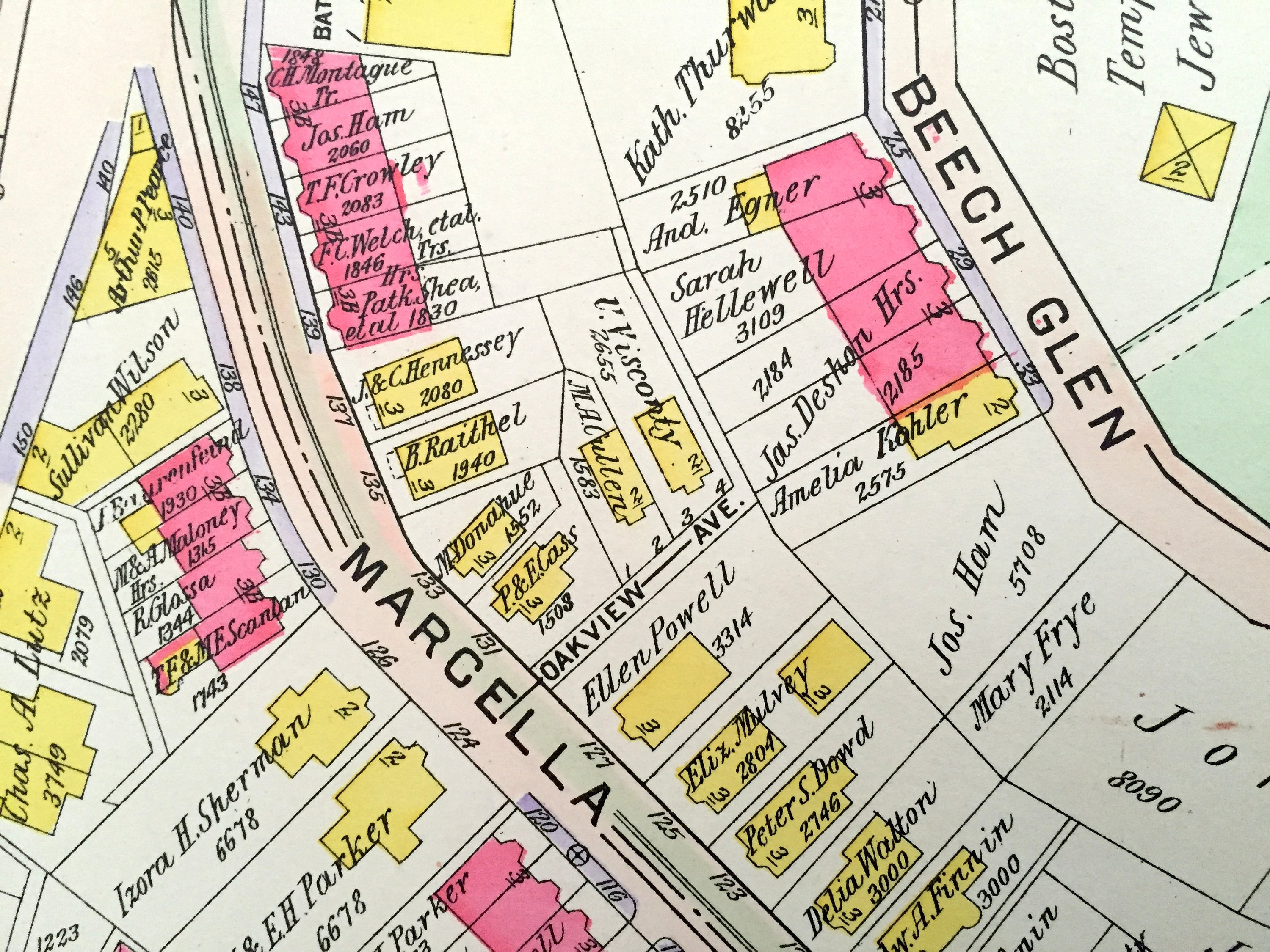 Antique 1906 Roxbury Massachusetts Map From GW Bromley Atlas - Etsy UK