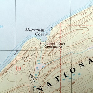 Antique Windigo, Michigan 1985 US Geological Survey Topographic Map ...