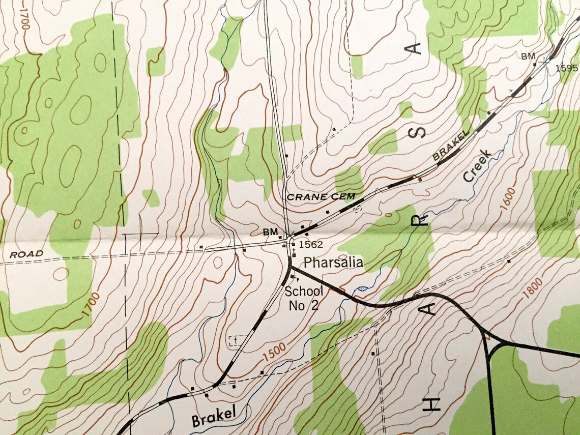 Antique Pitcher, New York 1944 US Geological Survey Topographic Map ...