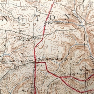 Antique Hilliards, Pennsylvania 1912 US Geological Survey Topographic ...