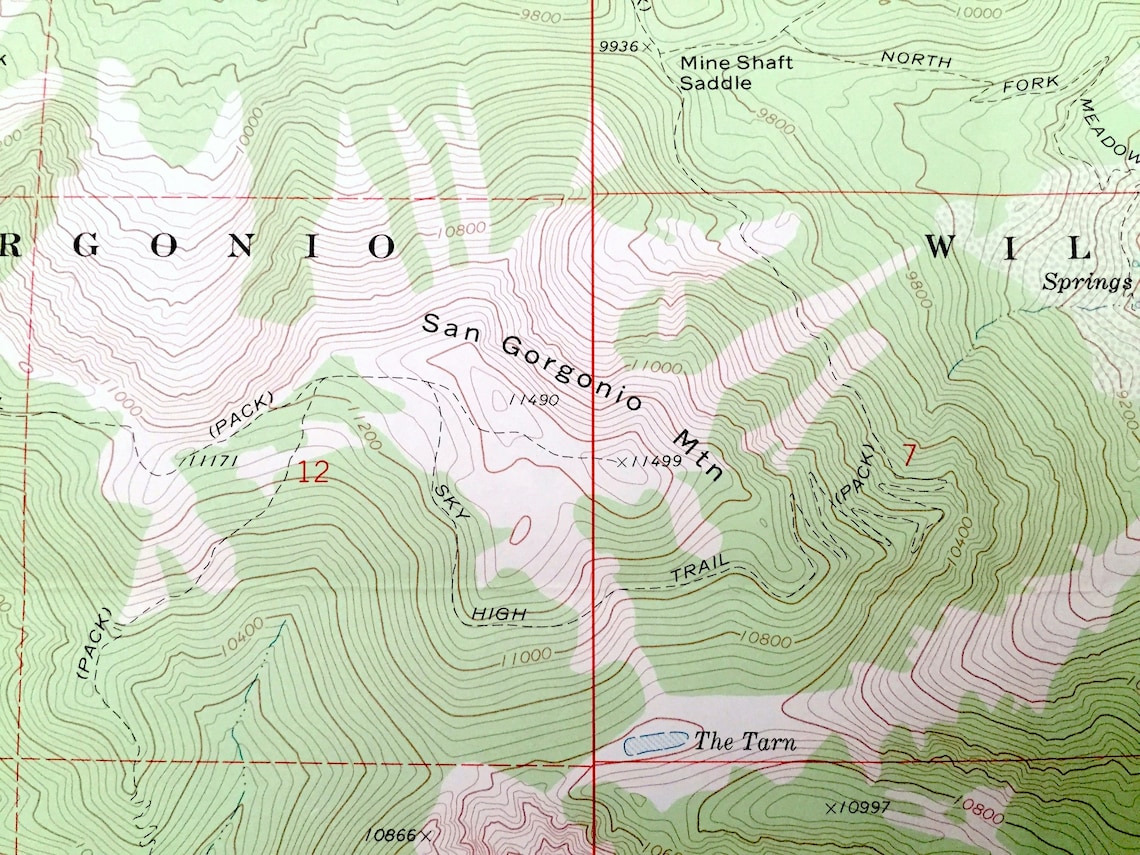 Antique San Gorgonio Mountain California 1970 US Geological | Etsy