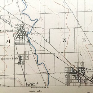 Antique Highwood, Illinois 1900 US Geological Survey Topographic Map ...