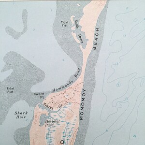 Antique Monomoy Point, Massachusetts 1974 US Geological Survey ...