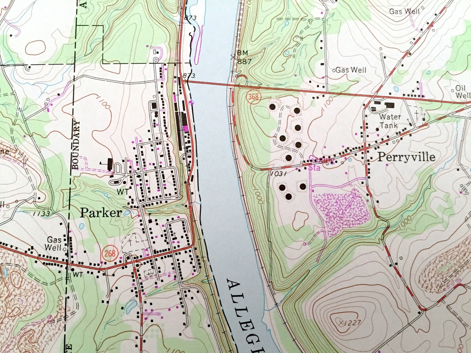 Antique Parker Pennsylvania 1963 US Geological Survey - Etsy