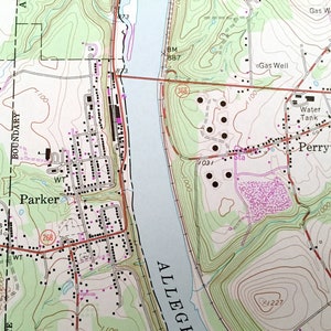 Antique Parker, Pennsylvania 1963 US Geological Survey Topographic Map ...