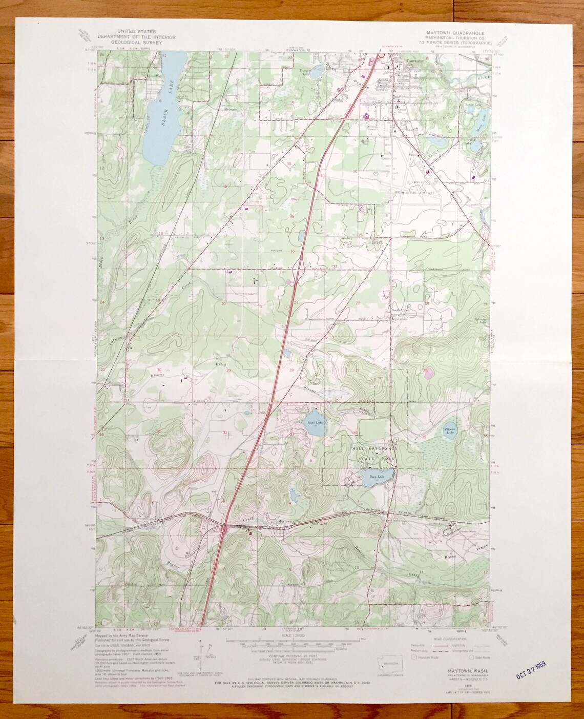 Antique Maytown Washington 1959 US Geological Survey - Etsy