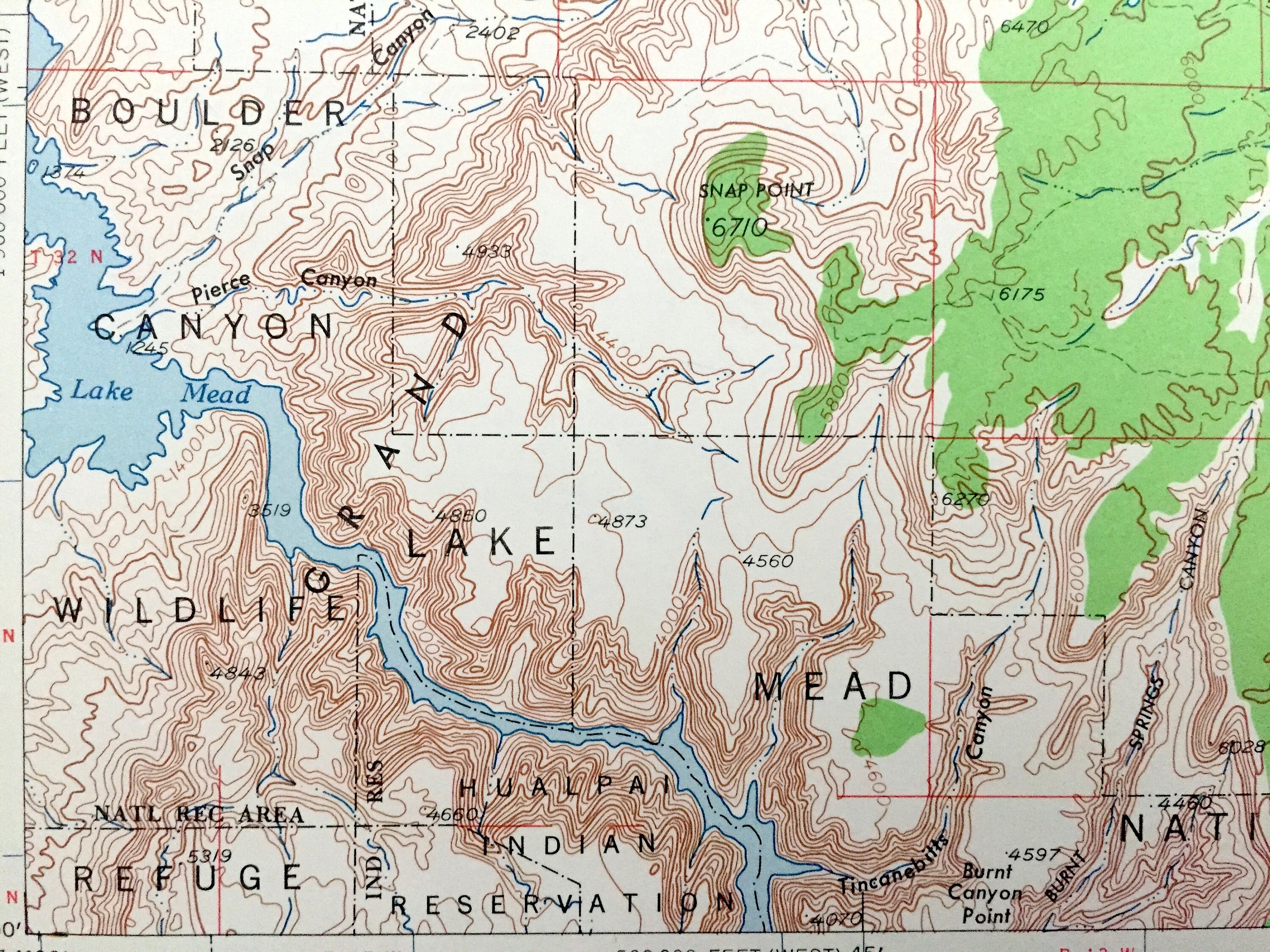 Antique Grand Canyon, Arizona 1960 US Geological Survey Topographic Map ...