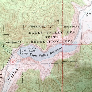 Antique Eagle Valley Reservoir, Nevada 1972 US Geological Survey ...