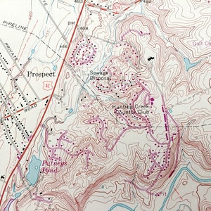 Antique Anchorage, Kentucky 1965 US Geological Survey Topographic Map ...