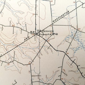 Antique Barclay, Maryland 1905 US Geological Survey Topographic Map ...