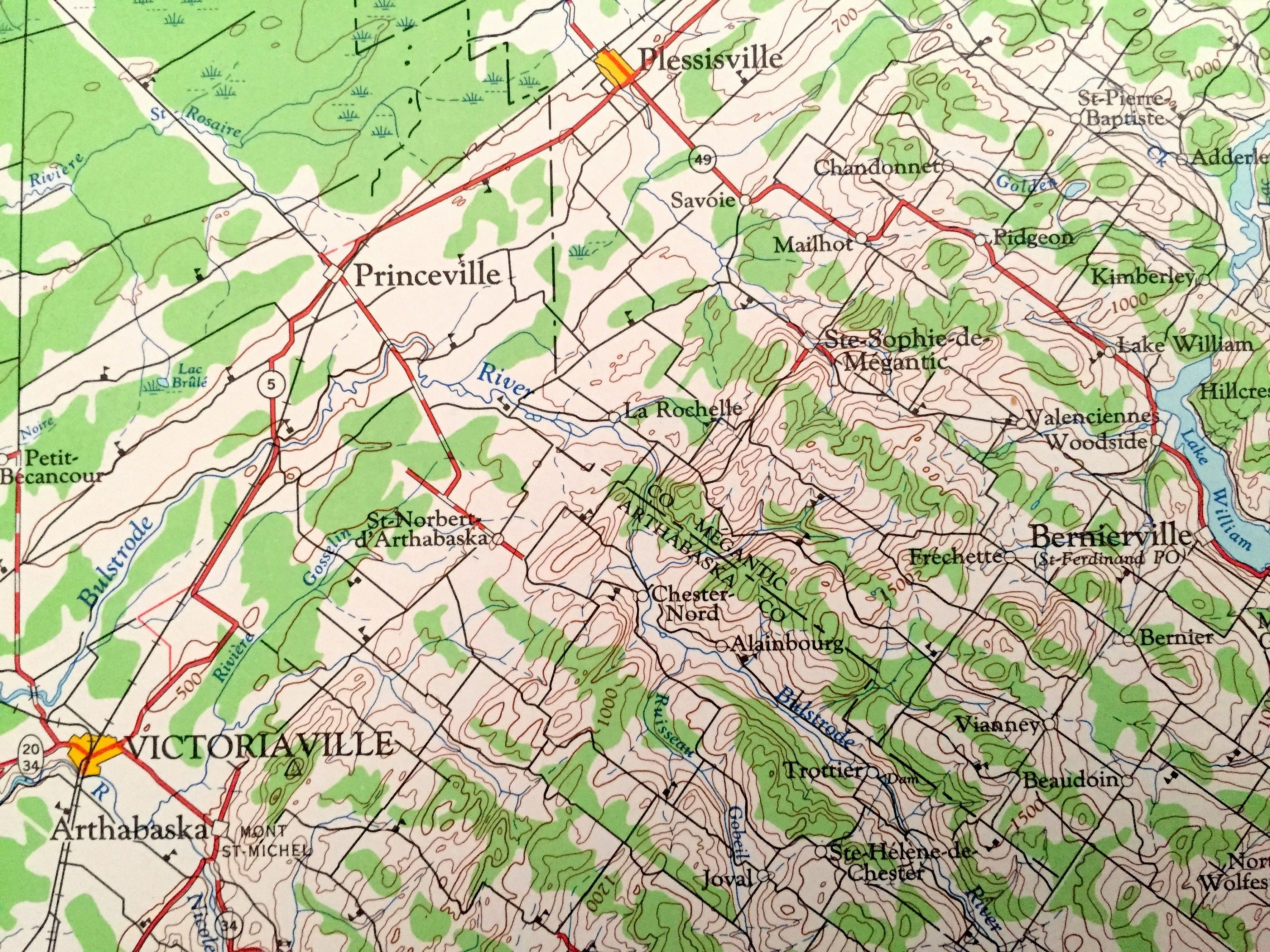 Antique Quebec, Canada 1962 US Geological Survey Topographic Map ...
