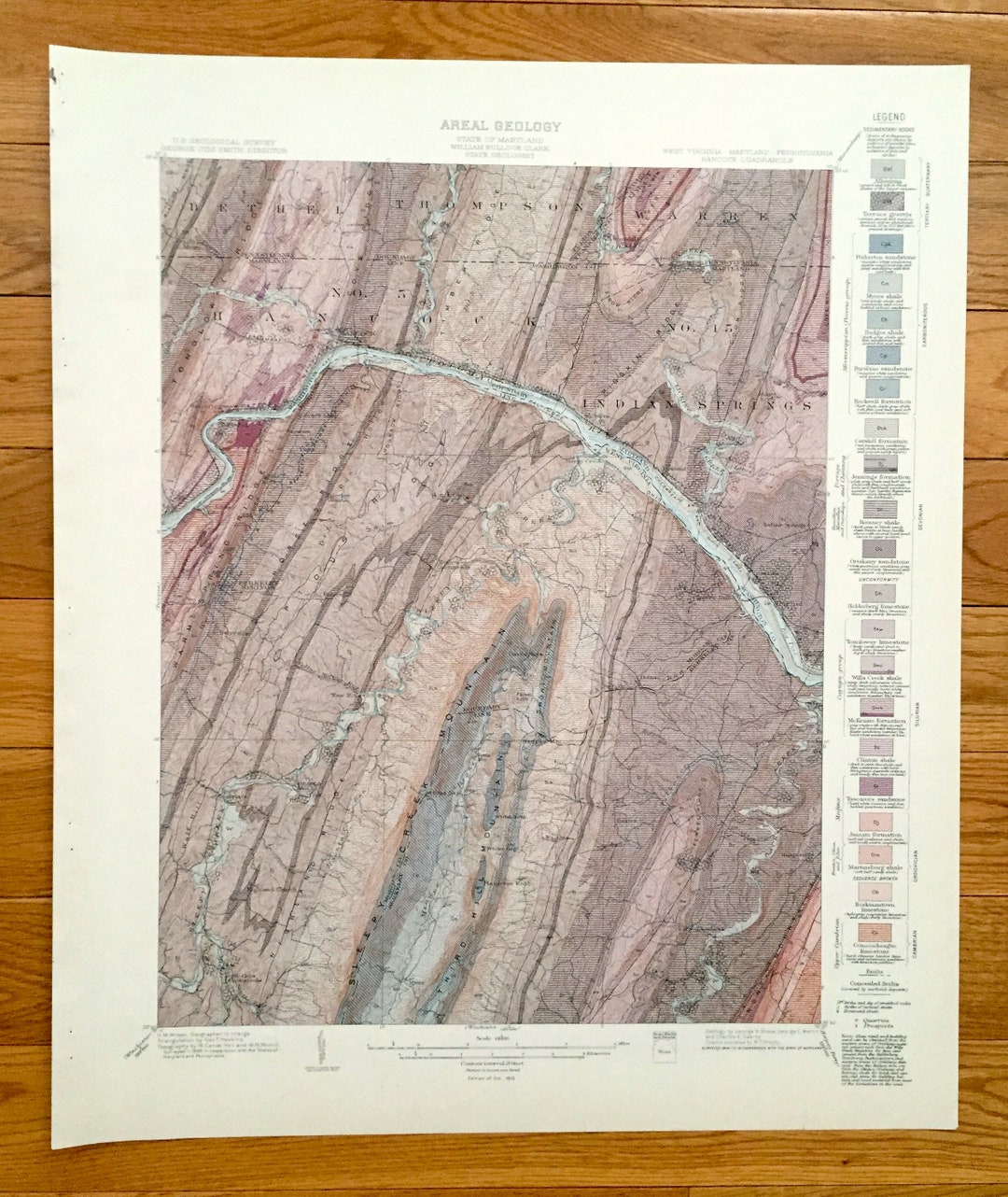 Antique Berkeley Springs, West Virginia 1910 US Geological Survey ...