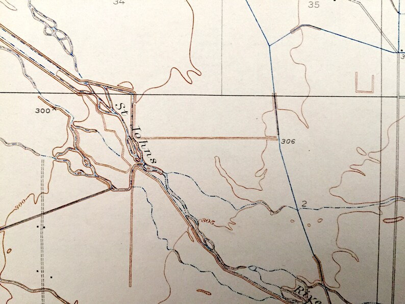 Antique Monson California 1927 US Geological Survey - Etsy
