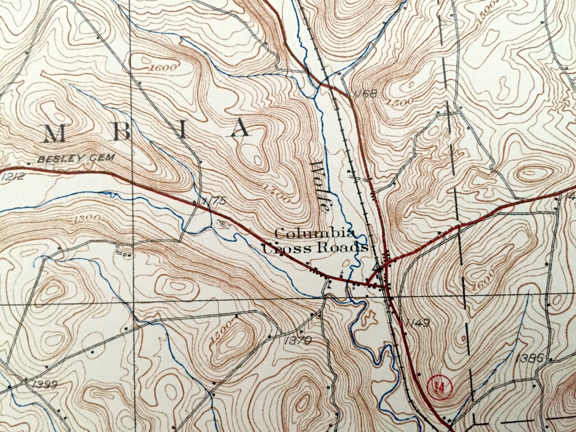 Antique Troy Pennsylvania 1938 US Geological Survey - Etsy UK