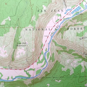 Antique Dolores East, Colorado 1965 US Geological Survey Topographic ...