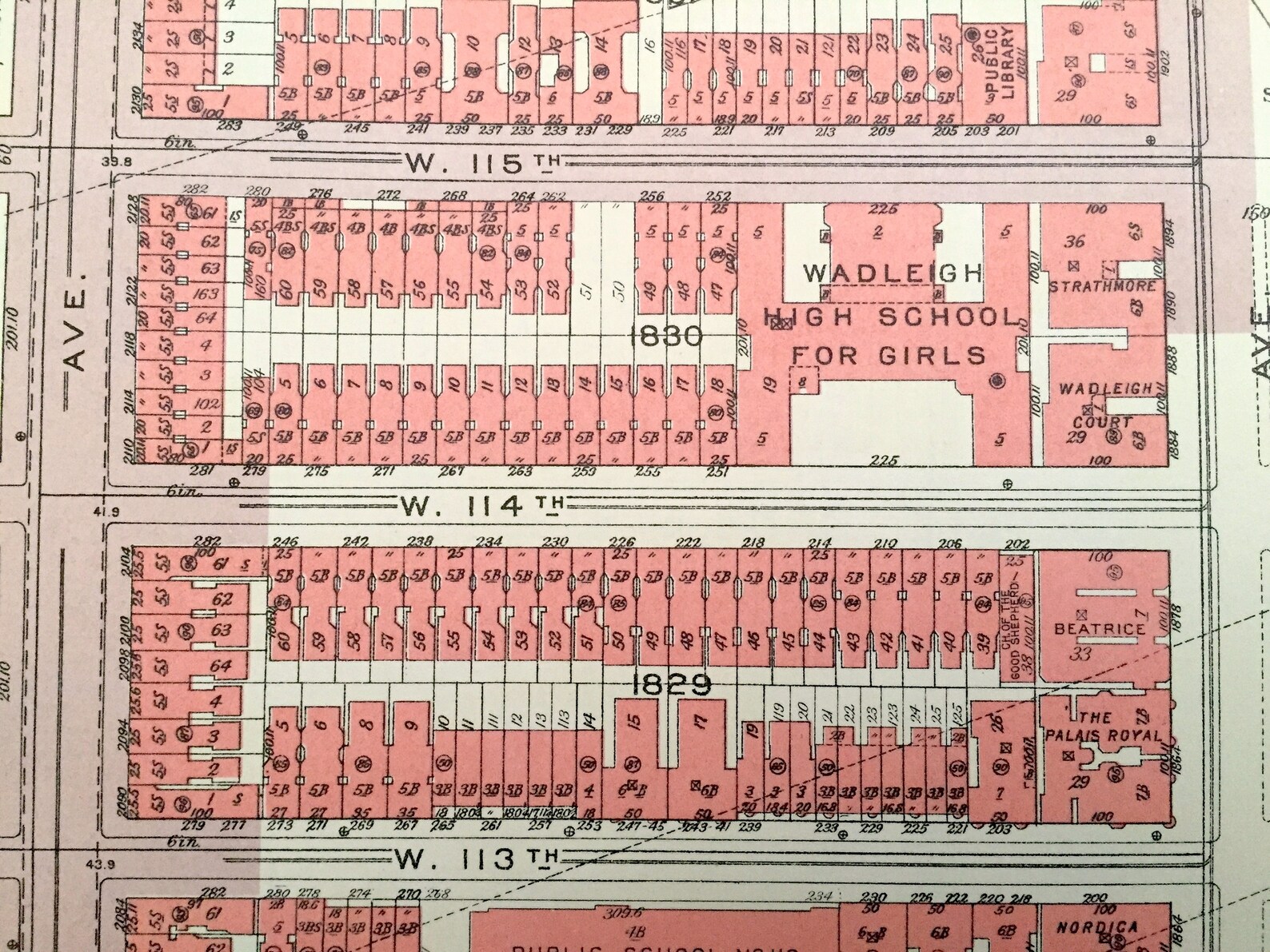 Antique Manhattan, New York City Map From Bromley's 1955 Manhattan Land ...