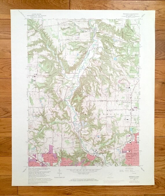 Elevation Map Akron Ohio NYS Contours | Gis