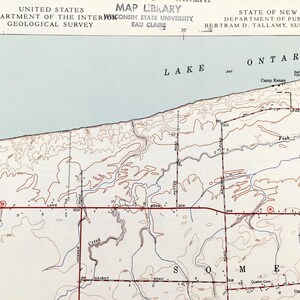 Antique Barker, New York 1949 US Geological Survey Topographic Map ...