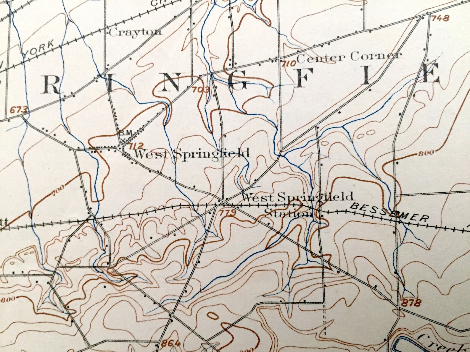 Antique Girard, Pennsylvania 1900 US Geological Survey Topographic Map ...