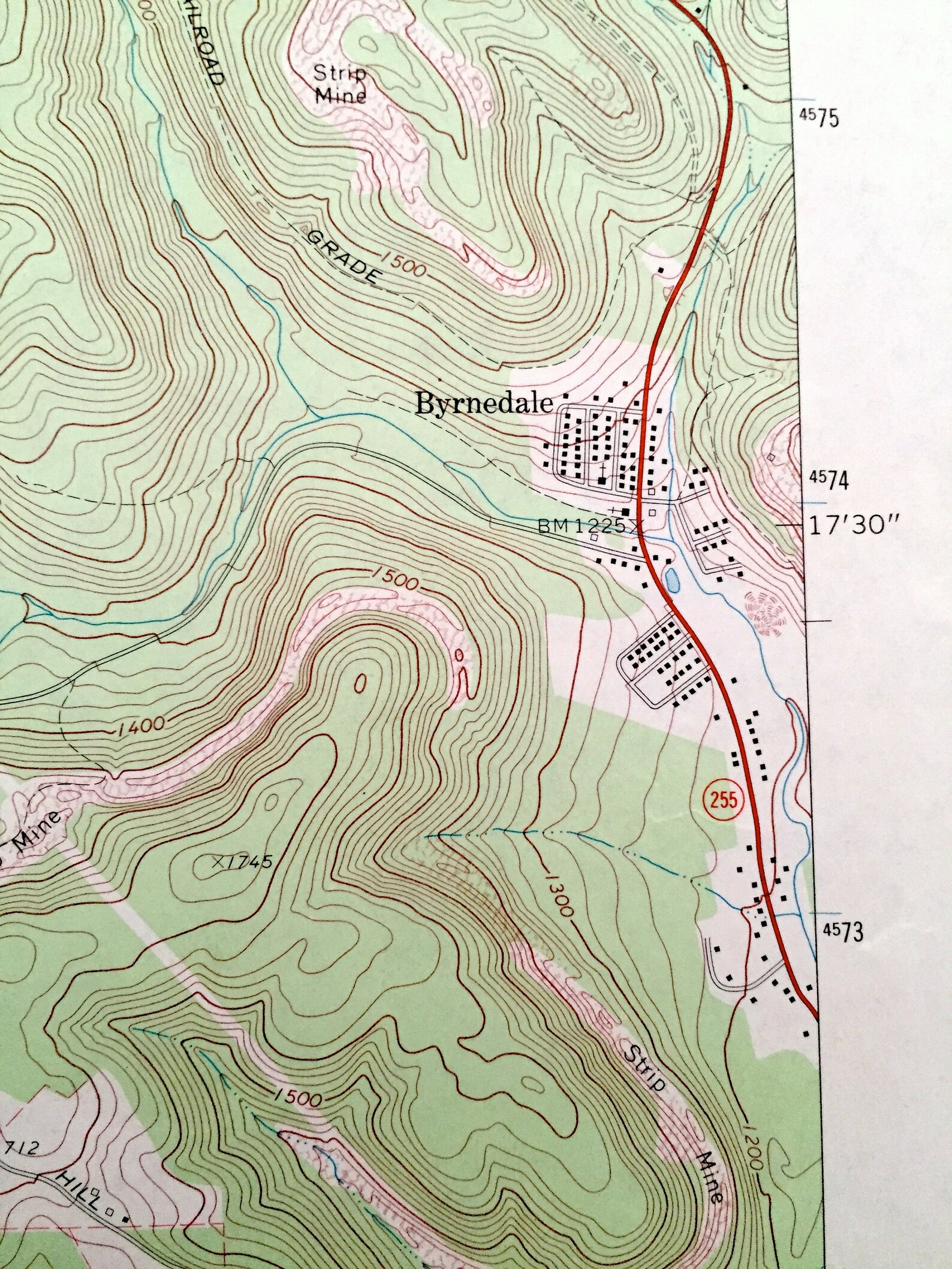 Antique Kersey, Pennsylvania 1970 US Geological Survey Topographic Map ...