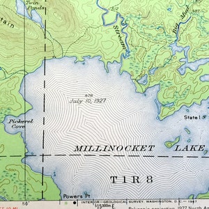 Antique Mount Katahdin, Maine 1949 US Geological Survey Topographic Map ...