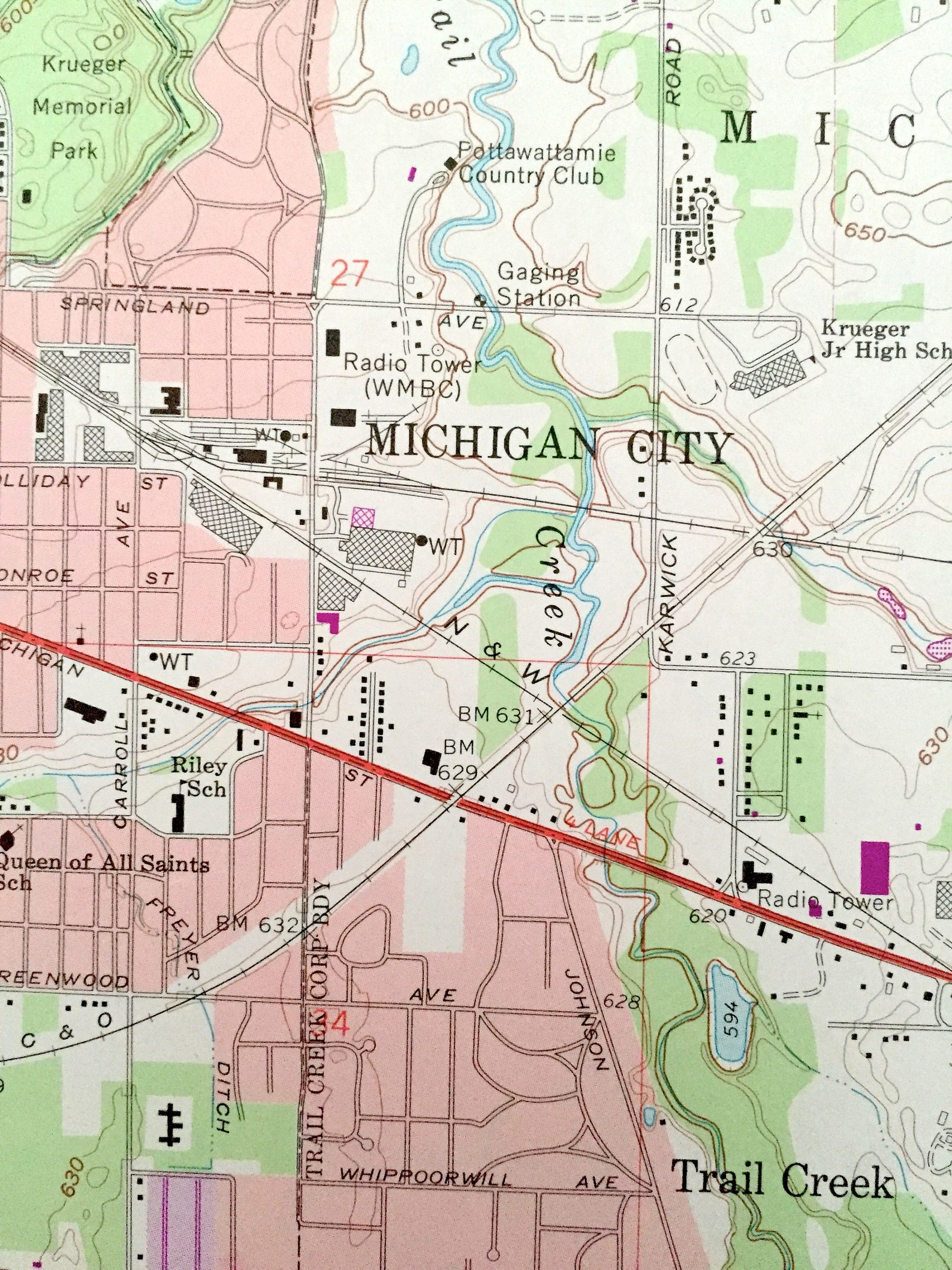 Antique Michigan City Indiana 1969 US Geological Survey - Etsy