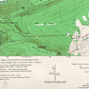 Antique New Ringgold, Pennsylvania 1956 US Geological Survey ...