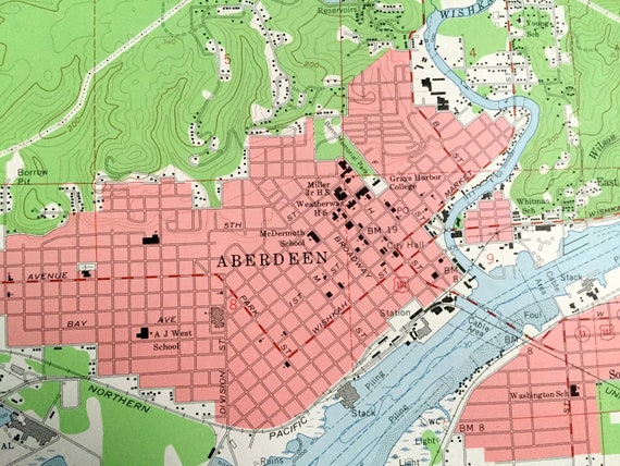 Aberdeen Washington Map