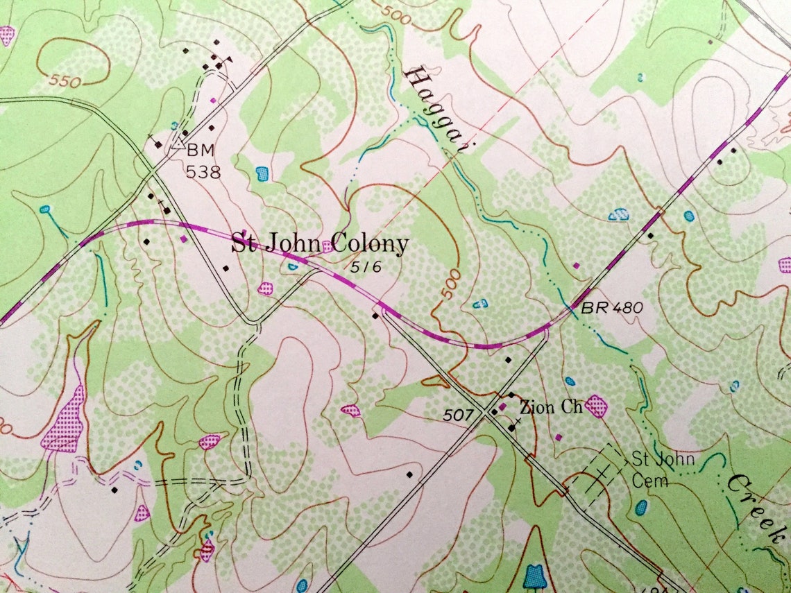 Antique Dale Texas 1964 US Geological Survey Topographic Map - Etsy UK