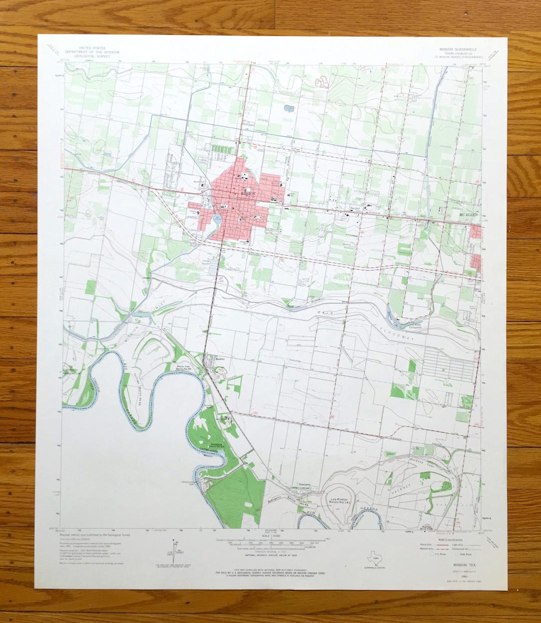 Antique Mission, Texas 1963 US Geological Survey Topographic Map ...
