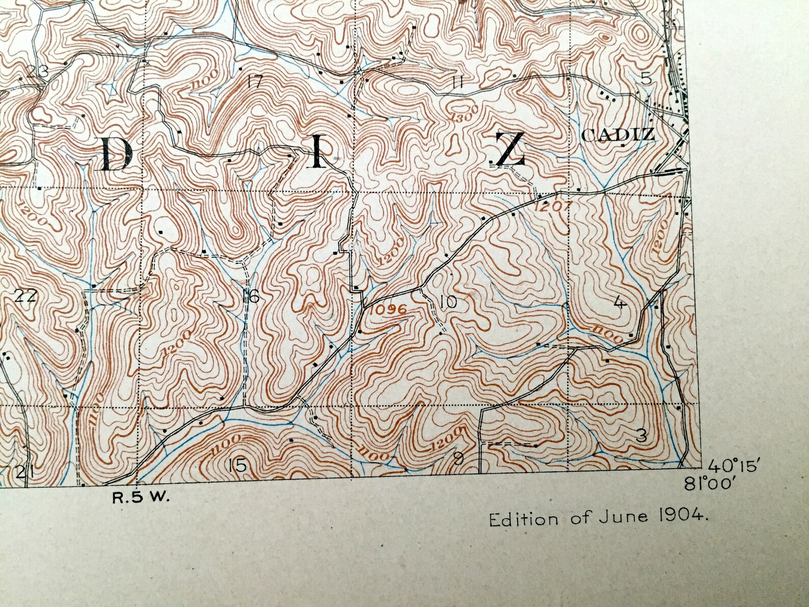 Antique Scio Ohio 1904 US Geological Survey Topographic Map | Etsy