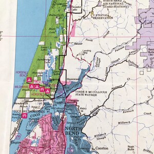 Antique Siuslaw National Forest, Oregon 1996 Hiking & Tourist ...