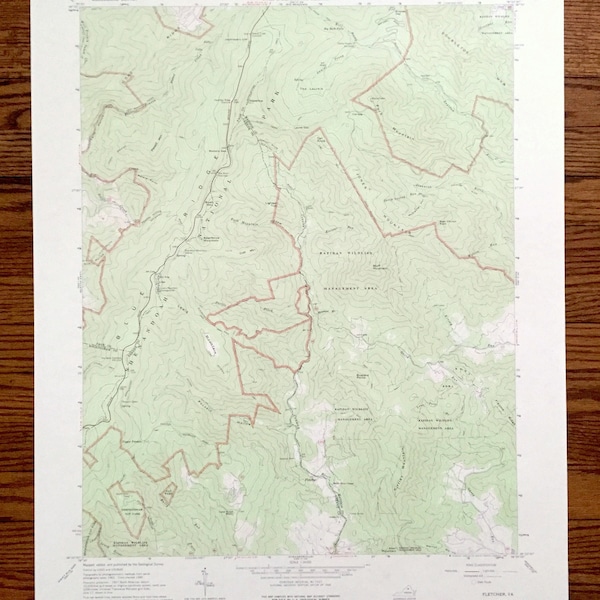 Blue Ridge Mountains Topographic Map - Etsy