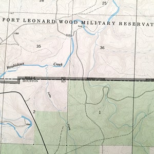 Antique Roby, Missouri 1954 US Geological Survey Topographic Map ...