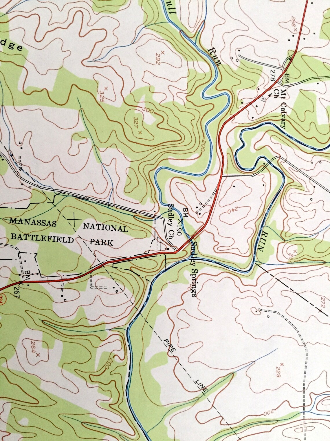 Antique Gainesville Virginia 1953 US Geological Survey | Etsy