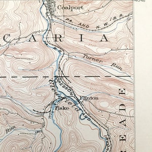 Antique Patton, Pennsylvania 1904 US Geological Survey Topographic Map ...